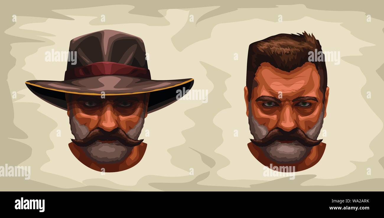 Front view old man Stock Vector Images - Alamy