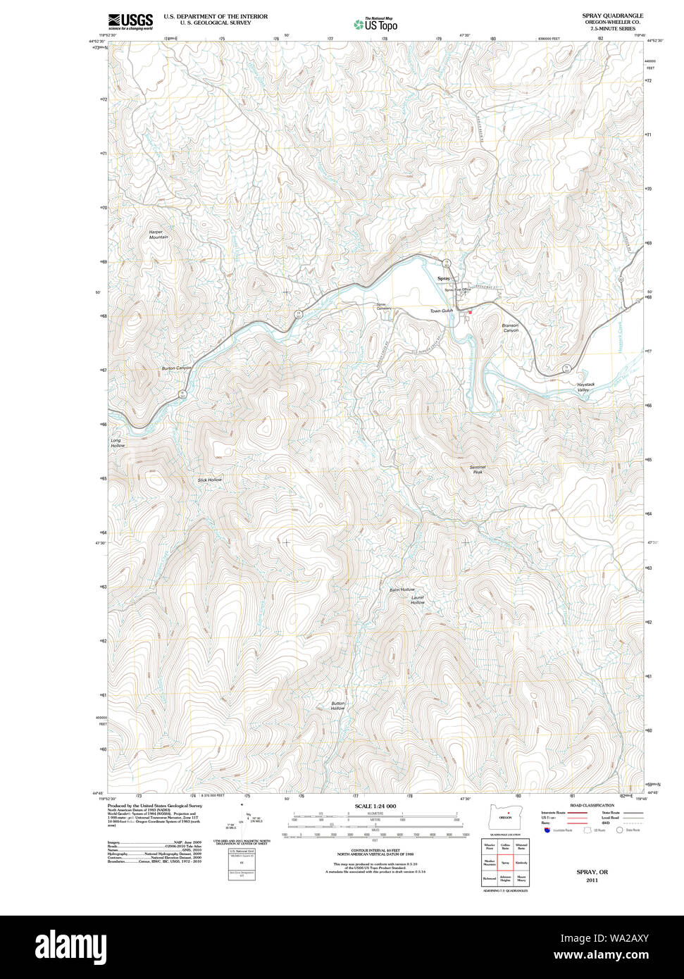 Spray oregon map Cut Out Stock Images & Pictures - Alamy