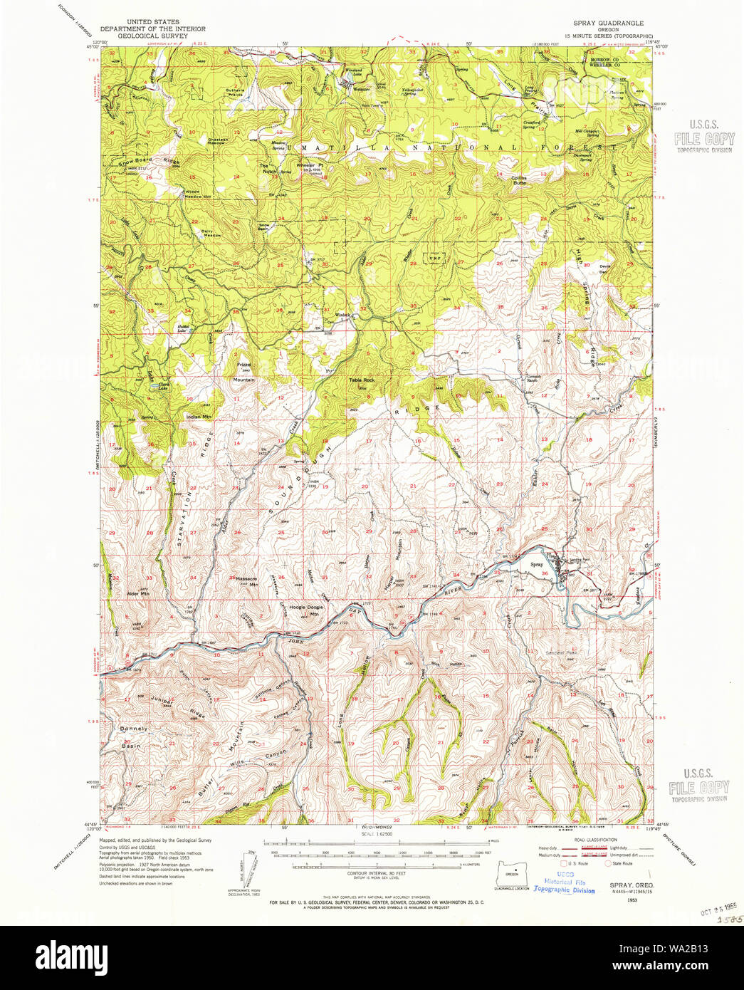 Spray oregon map hi-res stock photography and images - Alamy