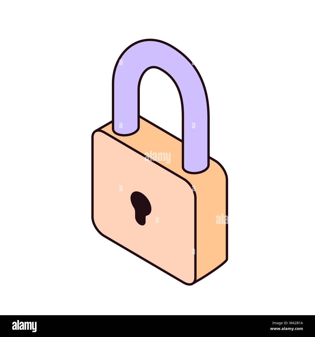 security padlock on white background Stock Vector Image & Art - Alamy