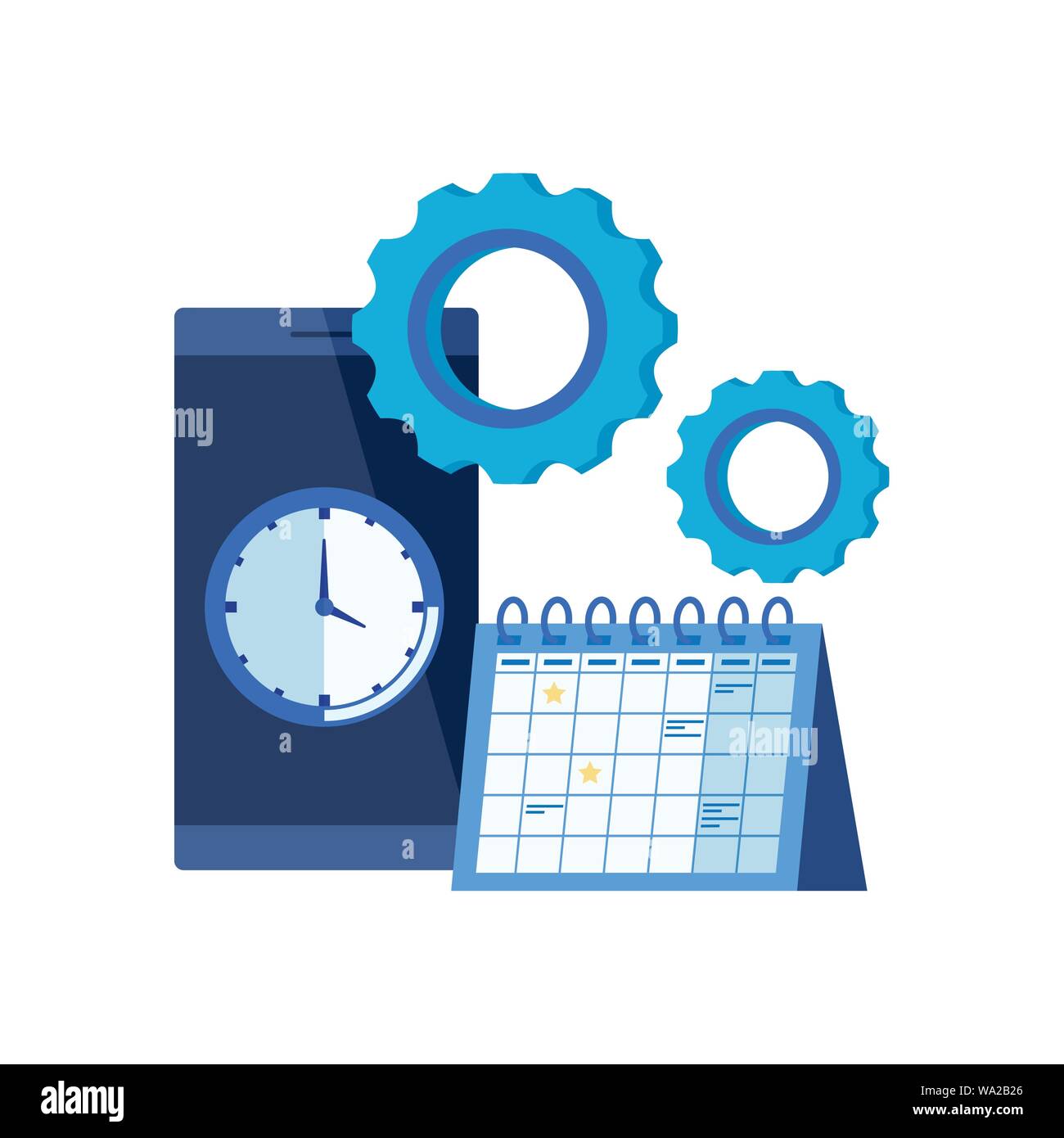 smartphone device with calendar reminder Stock Vector Image & Art - Alamy
