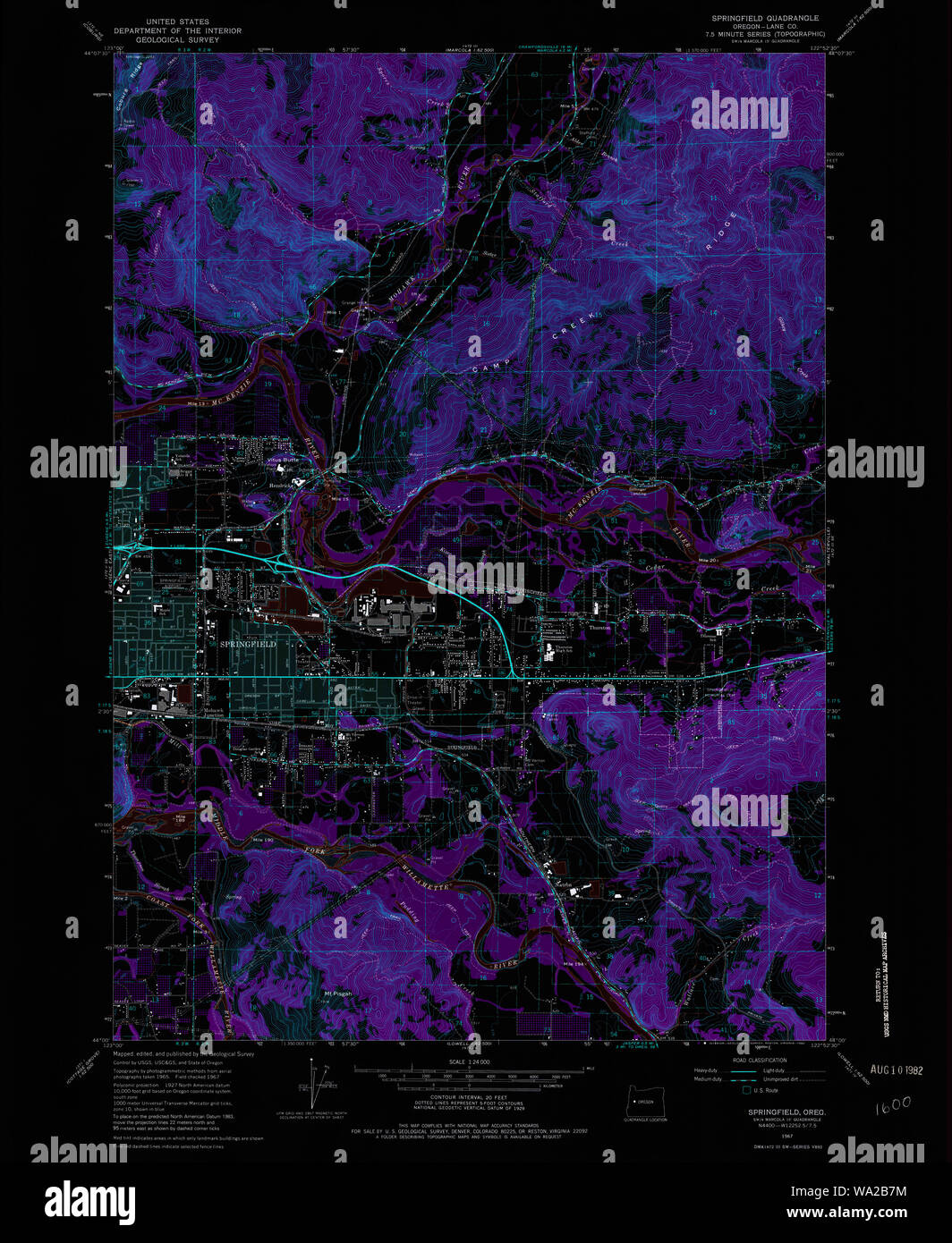 Map of springfield oregon hi-res stock photography and images - Alamy