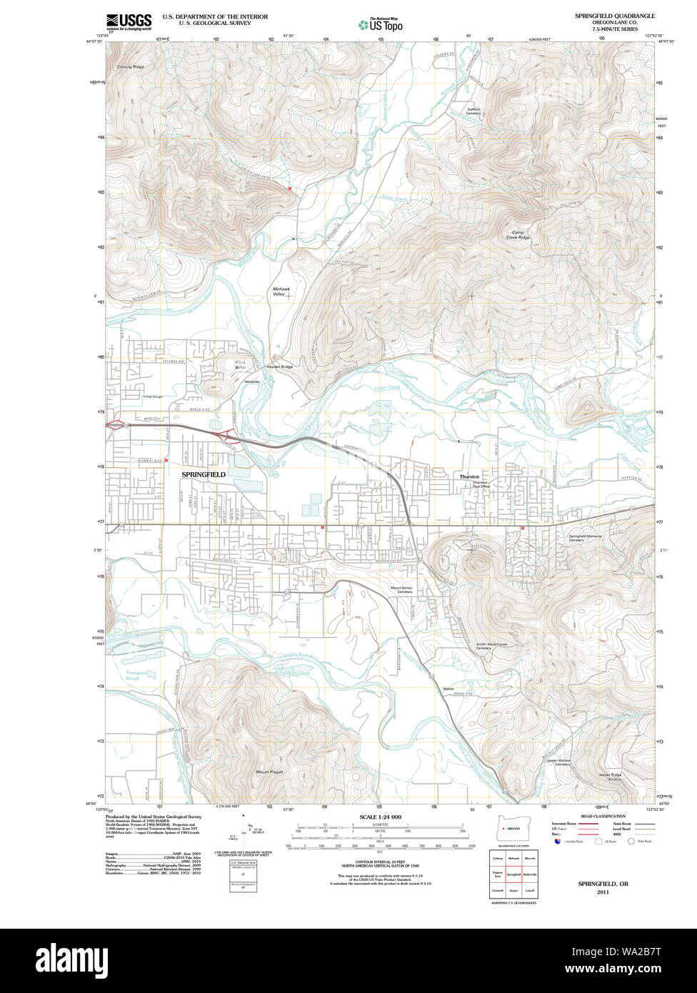 Springfield oregon map Cut Out Stock Images & Pictures - Alamy