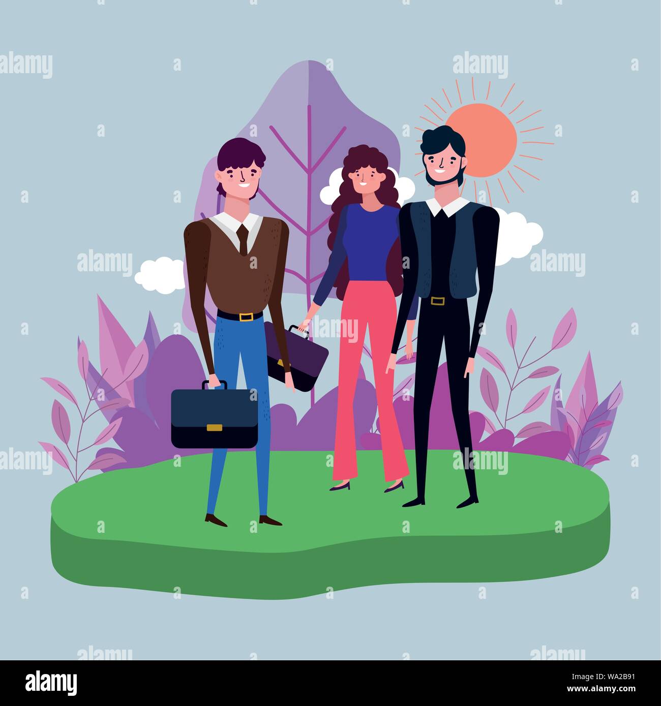 businessmen and businesswoman work characters business vector ...