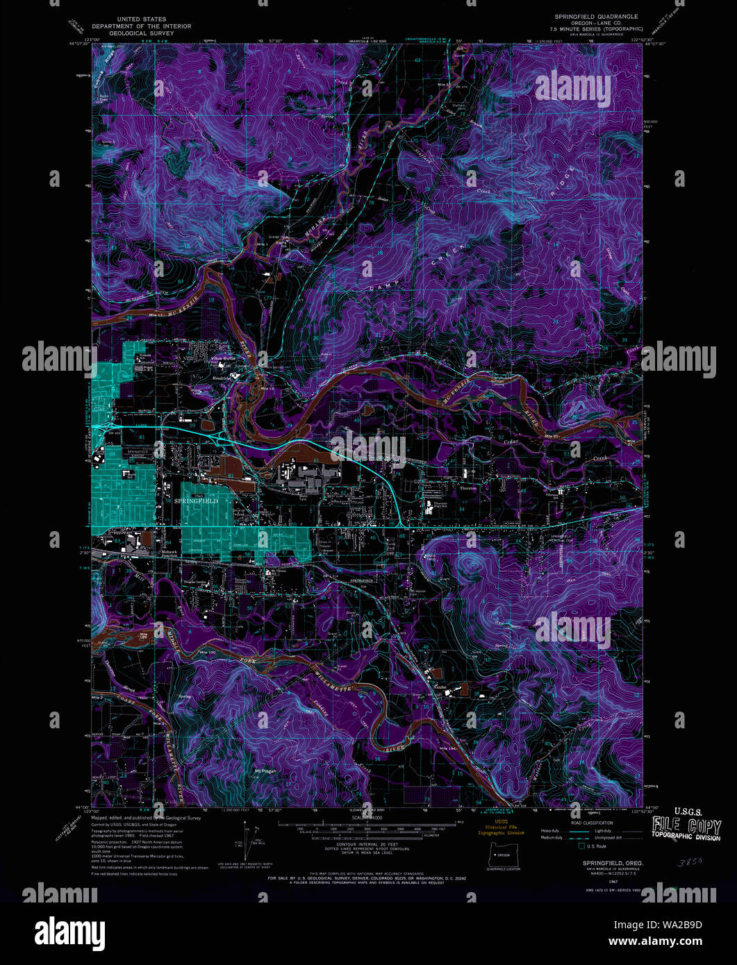 Map of springfield oregon hi-res stock photography and images - Alamy