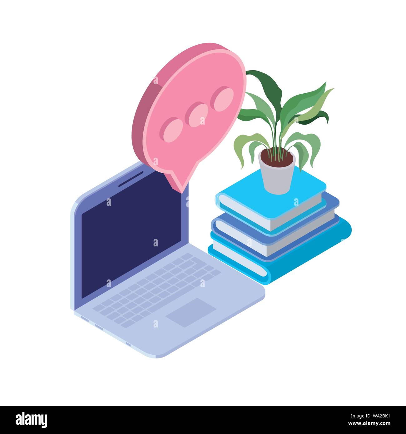 set of icons with laptop on white background Stock Vector Image & Art ...