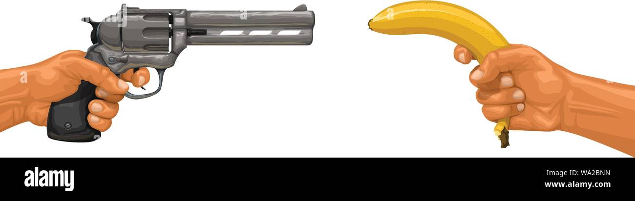 Banana gun Stock Vector Images - Alamy
