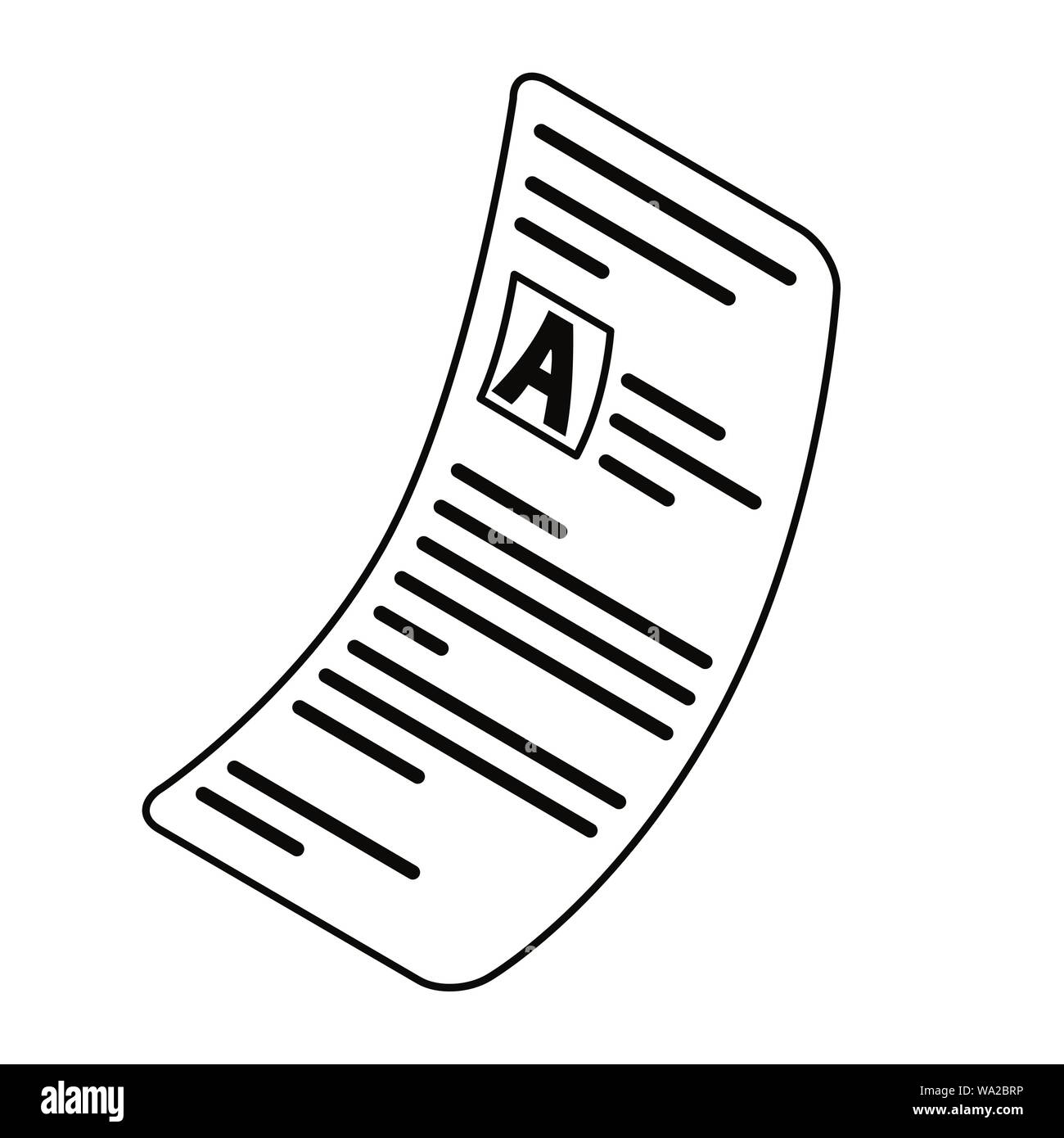 silhouette of sheets of paper in white background Stock Vector Image ...