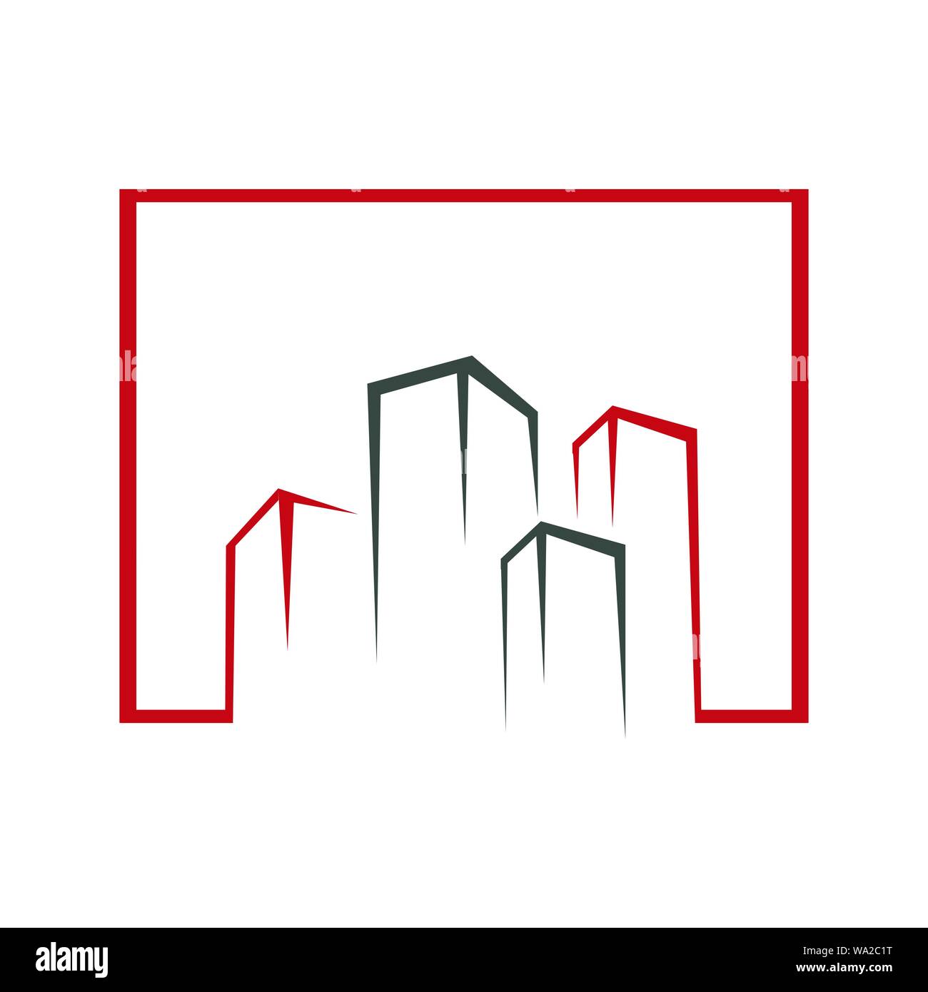 Abstract realty logo - Vector logo concept illustration. Abstract shape ...