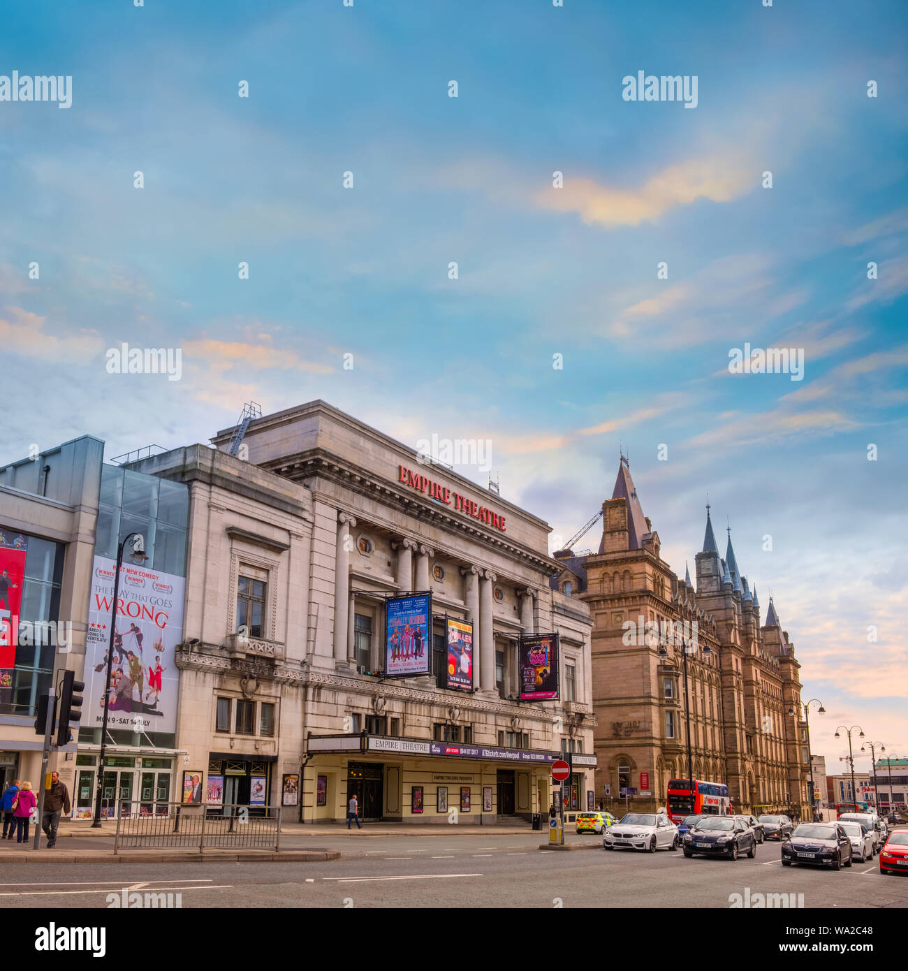 Liverpool, UK - May 16 2018: Liverpool Empire Theatre located on the ...