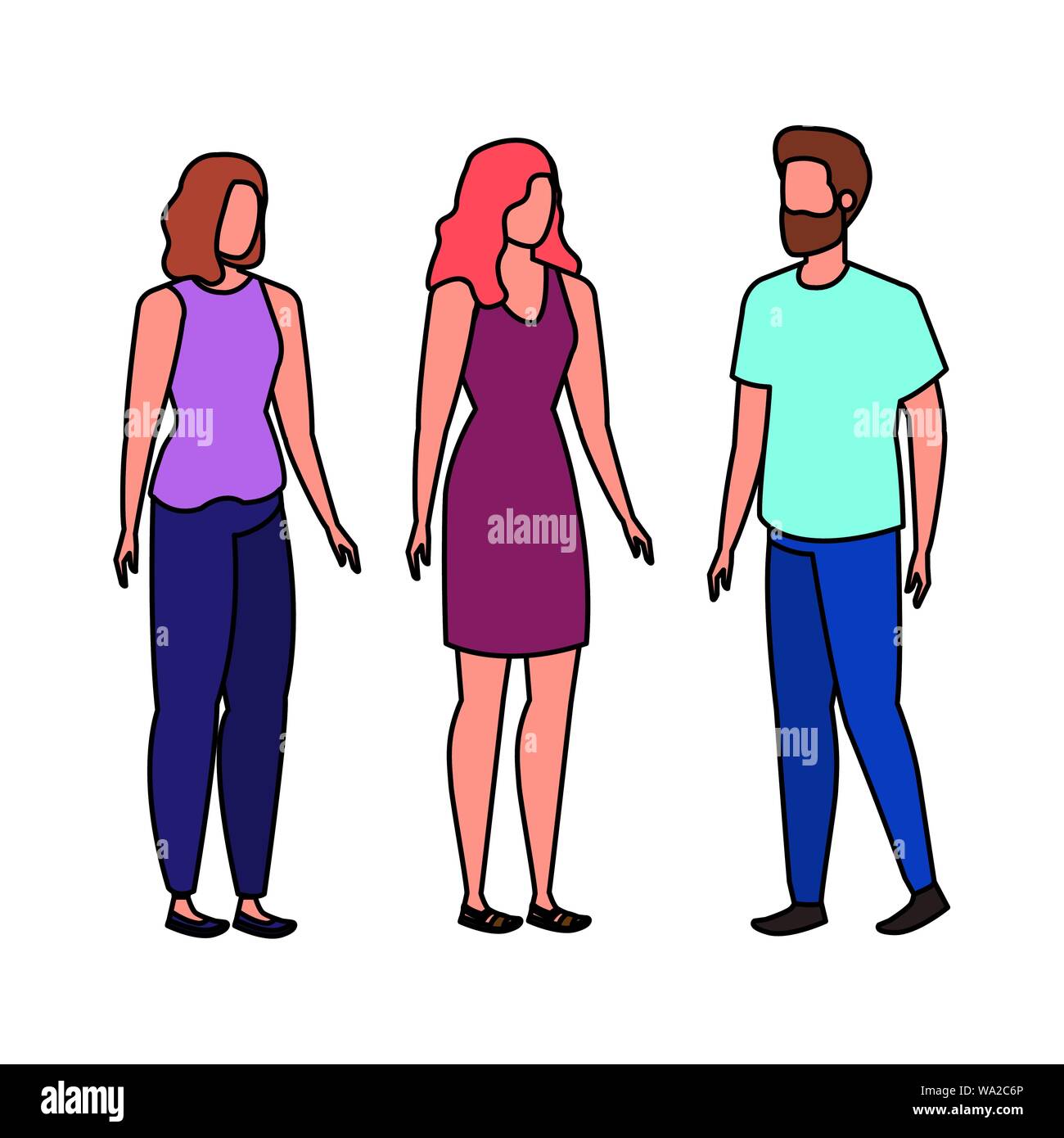 group of people avatars characters Stock Vector Image & Art - Alamy