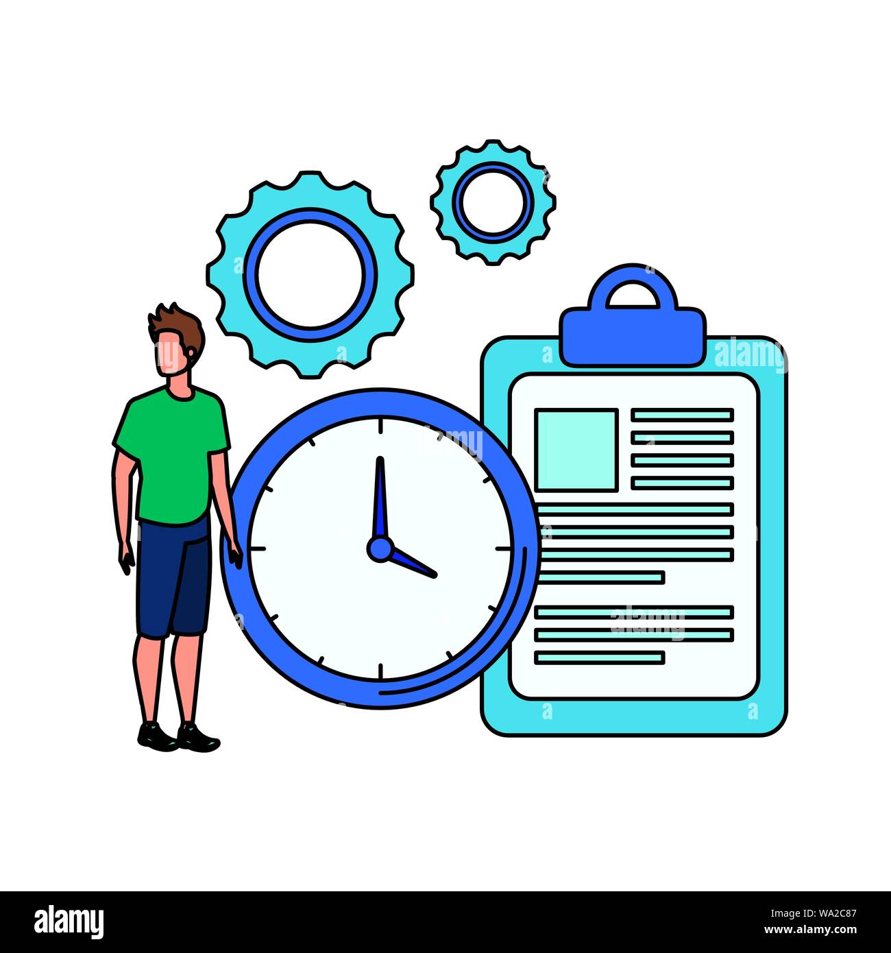 Cartoon character checklist expression Stock Vector Images - Alamy