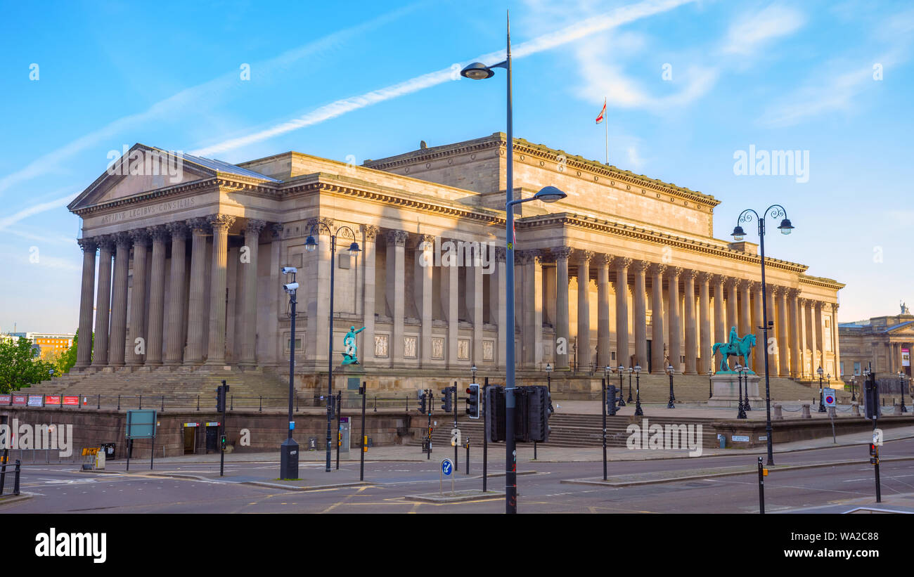 Liverpool, UK - May 18 2018: St George's Hall designed by Harvey ...