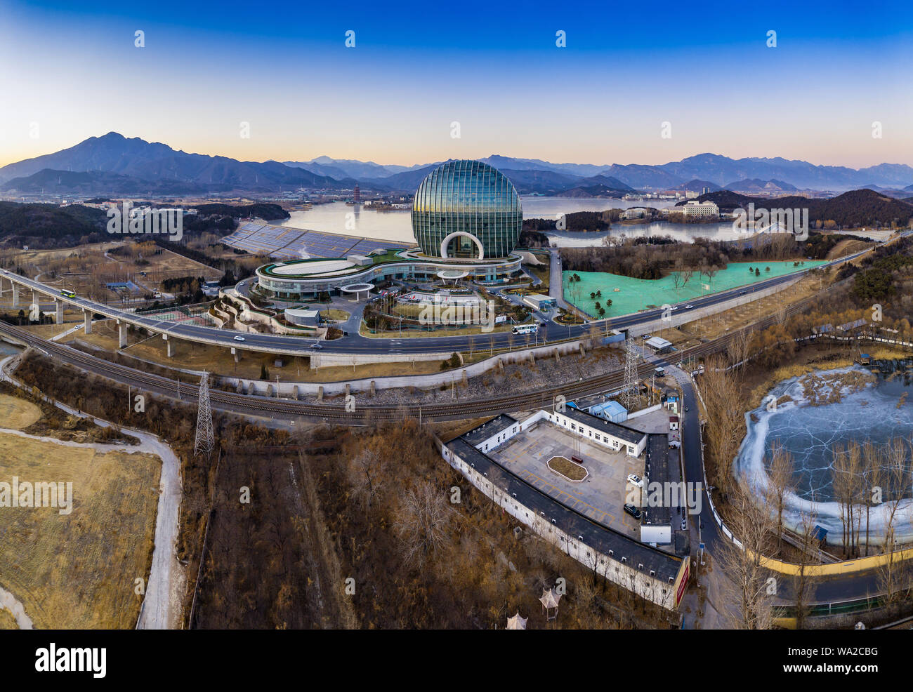 To the north of lake yanxi, located at Beijing huairou 8 km Stock Photo ...