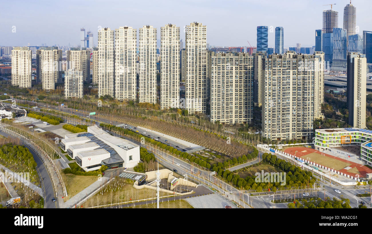 Nanjing pedestrian bridge, located in nanjing city, jiangsu province ...