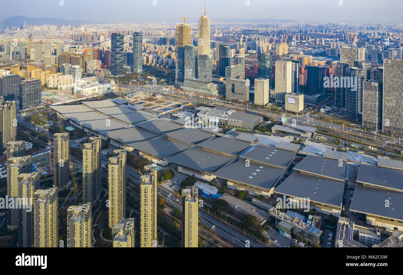 Nanjing pedestrian bridge, located in nanjing city, jiangsu province ...