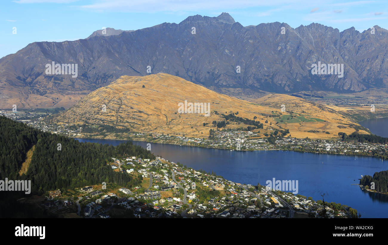 Aerial scene queenstown new zealand hi-res stock photography and images ...