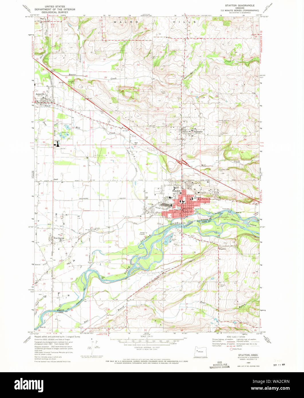 Stayton map hi-res stock photography and images - Alamy