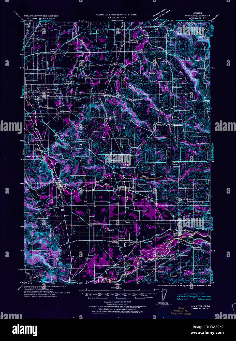 Map of stayton hi-res stock photography and images - Alamy