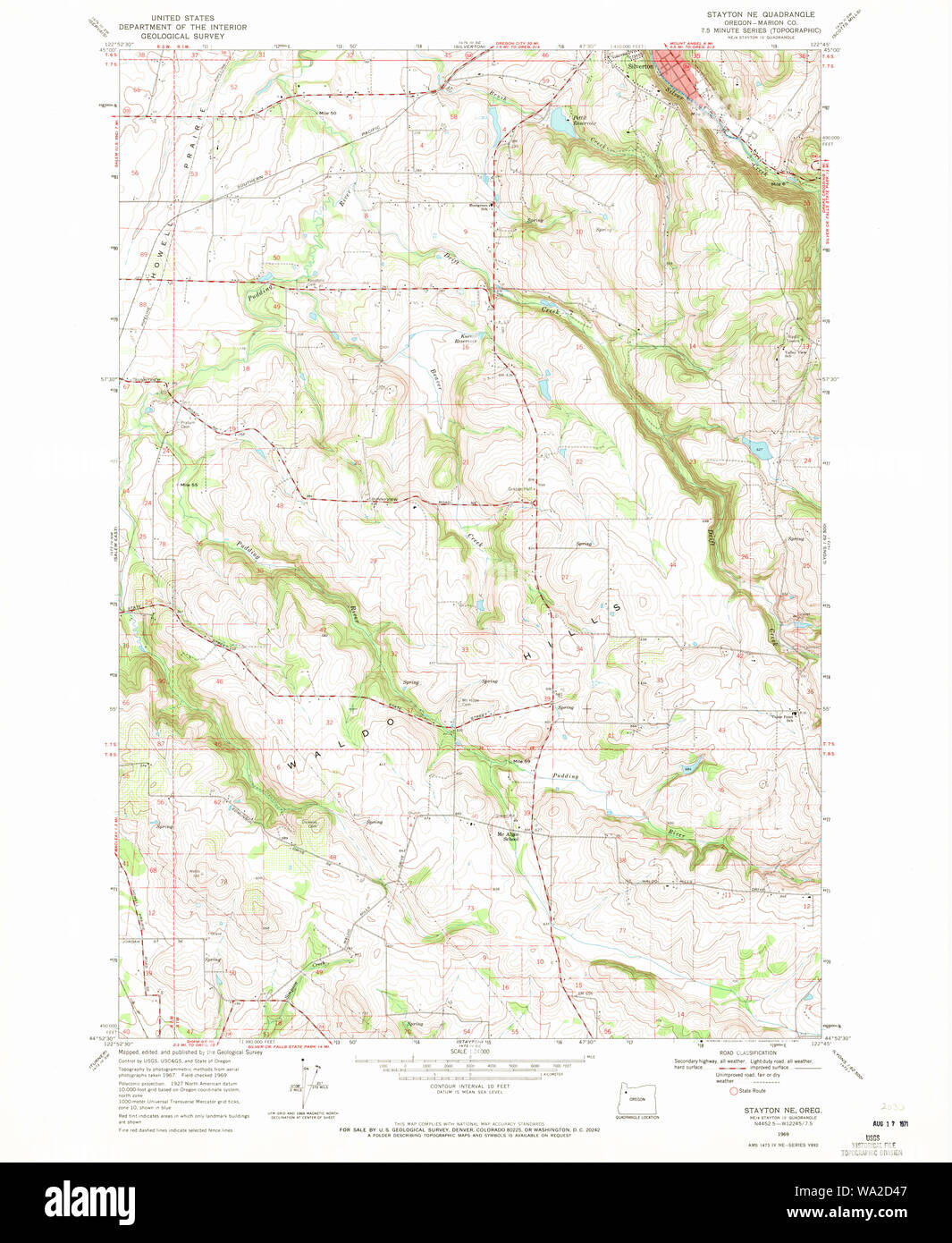 Stayton oregon map hi-res stock photography and images - Alamy