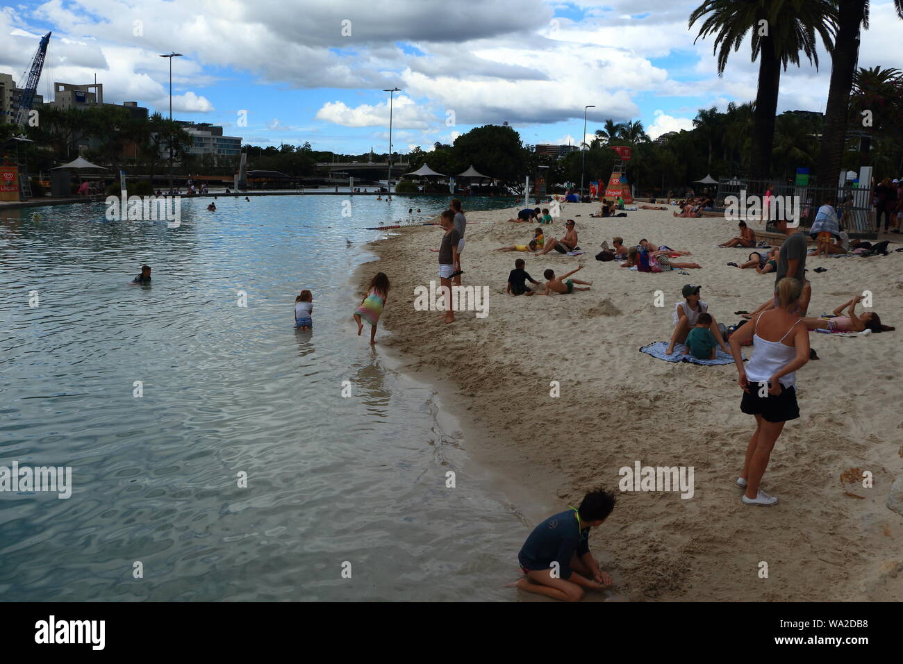 Pool in South Bank Park-lands, Brisbane Stock Photo - Alamy