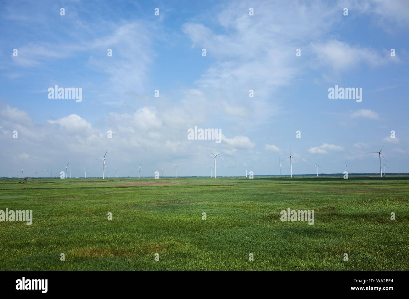 Prairie wind power equipment Stock Photo - Alamy