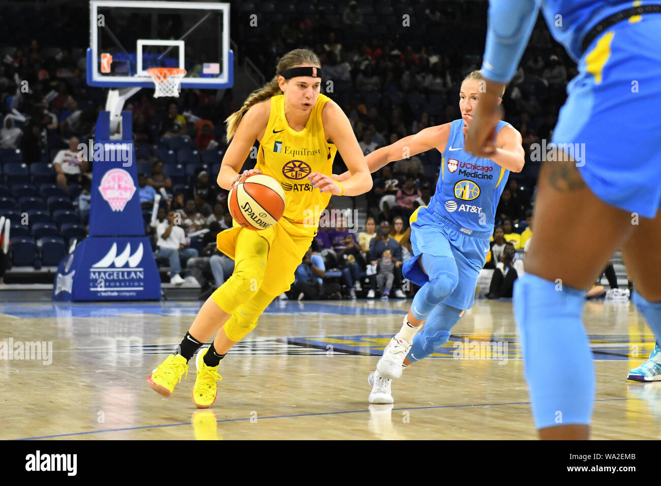 August 16, 2019: Guard Sydney Wiese (24) of the Los Angeles Sparks in ...