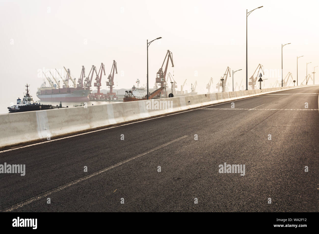 Roads and ports Stock Photo - Alamy