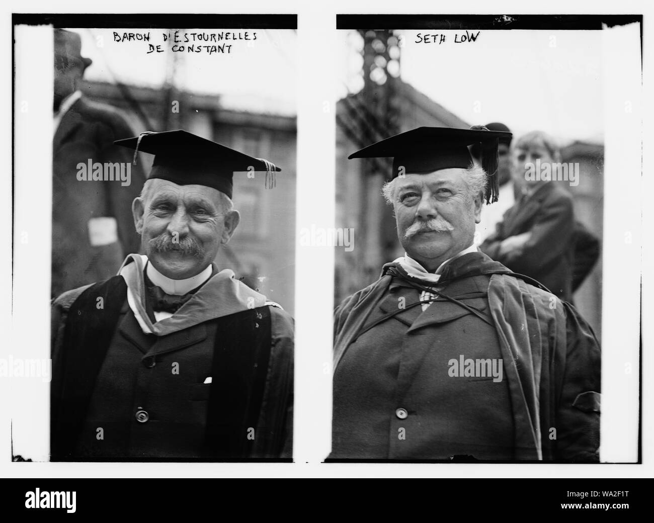 Baron D'Estournelles De Constant and Seth Low Stock Photo - Alamy