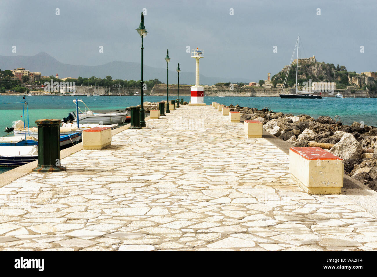 Old port square corfu town hi-res stock photography and images - Alamy
