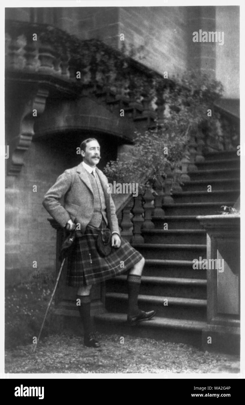 Baron Simon Joseph Fraser Lovat, full-length portrait, standing, facing ...