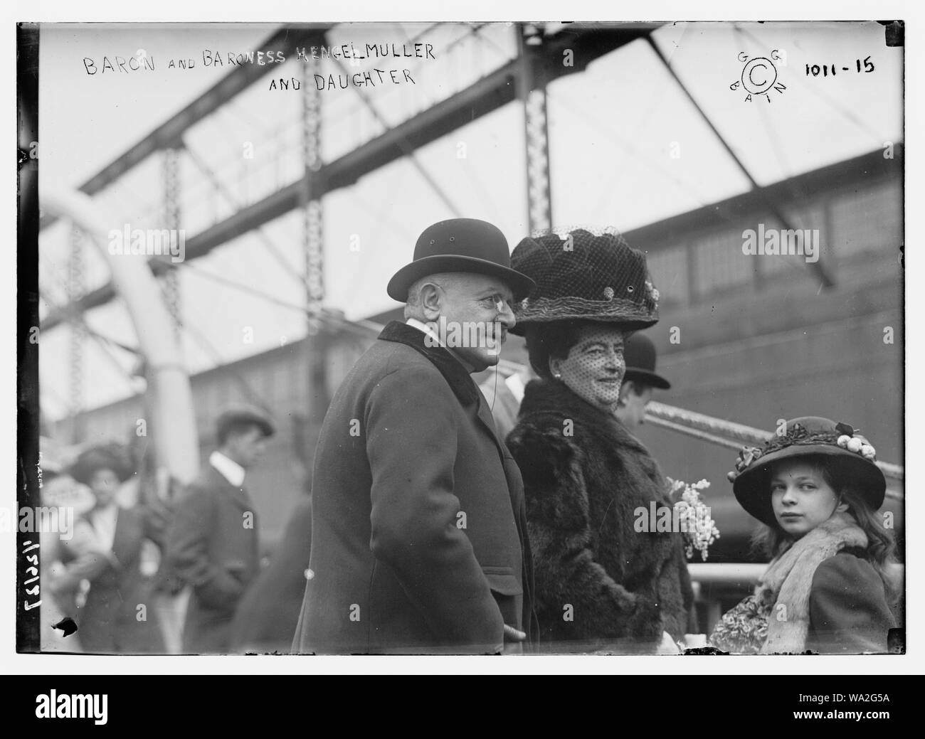 Baron and Baroness Hengelmuller and daugher at boat piers Stock Photo ...