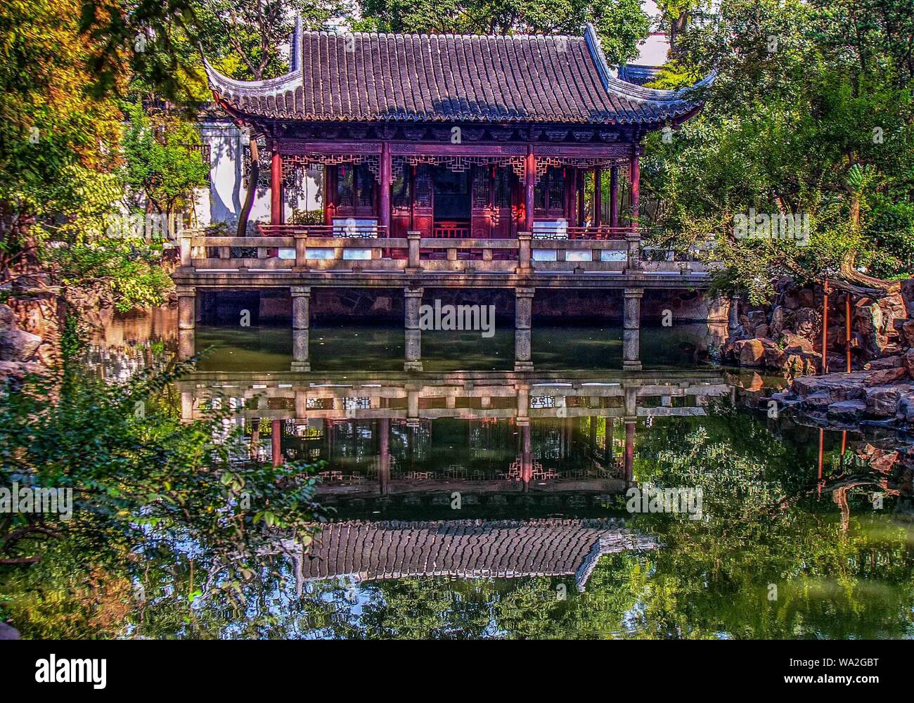 Shanghai, China. 30th Oct, 2006. An extensive Chinese garden with ...