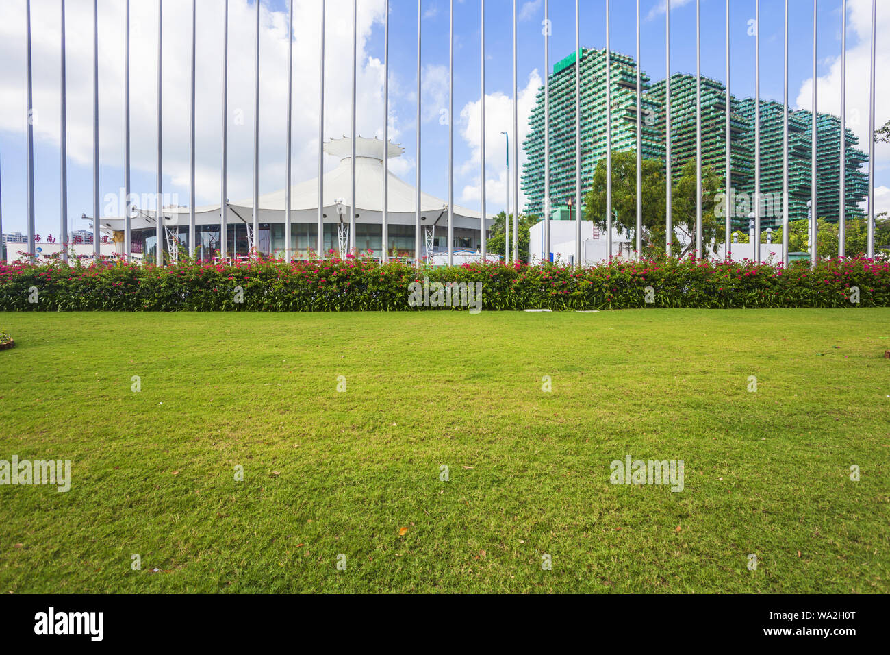 The grass and architecture Stock Photo - Alamy