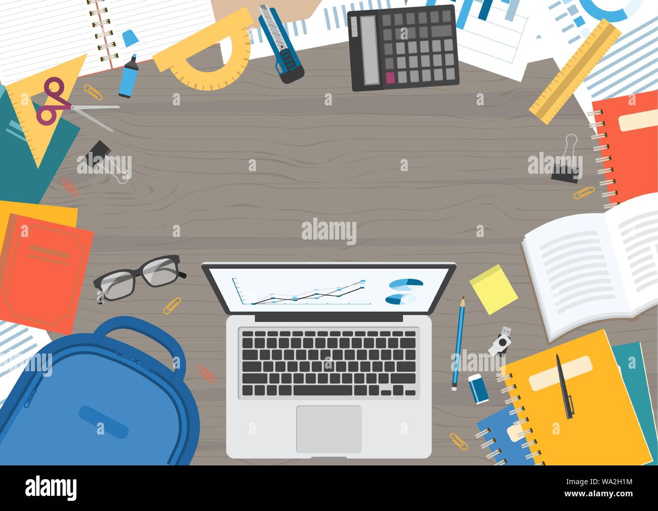 Background top view flat Stock Vector Images - Alamy