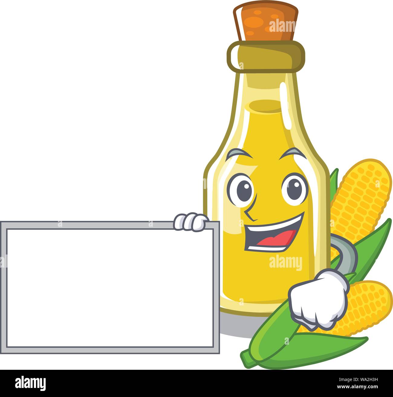 With board corn oil in a cartoon bowl Stock Vector Image & Art - Alamy
