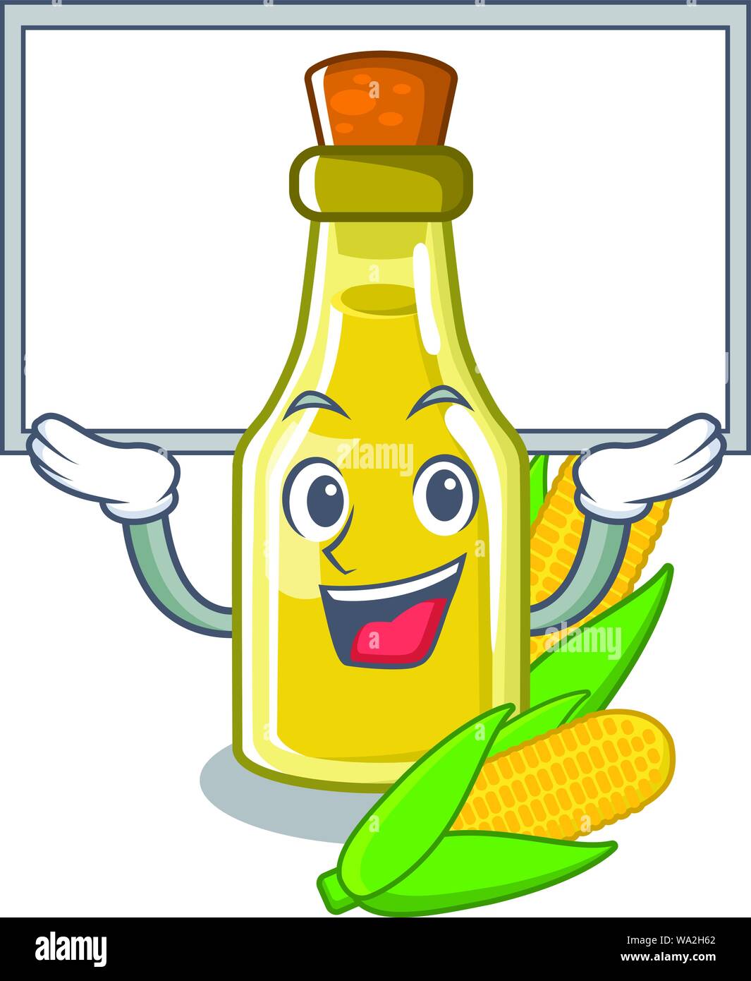 Up board corn oil in a cartoon bowl Stock Vector Image & Art - Alamy