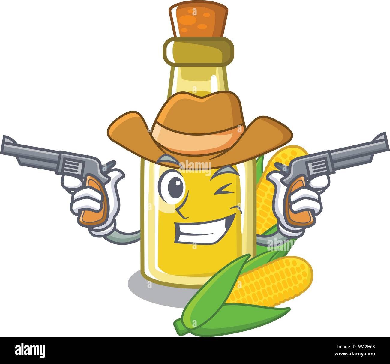 Cowboy corn oil in a cartoon bowl Stock Vector Image & Art - Alamy