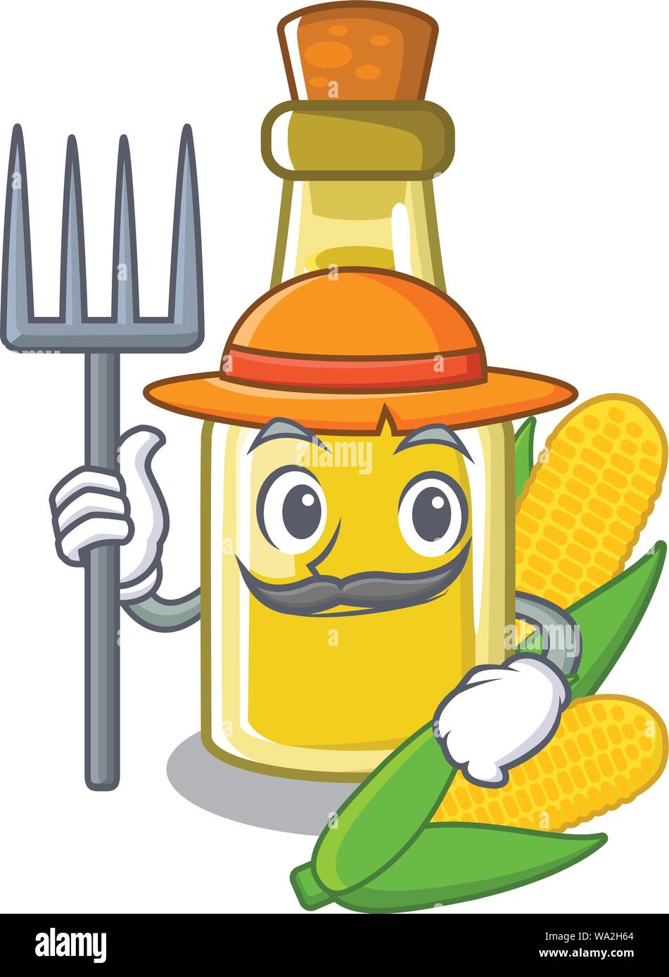 Farmer corn oil in a cartoon bowl Stock Vector Image & Art - Alamy