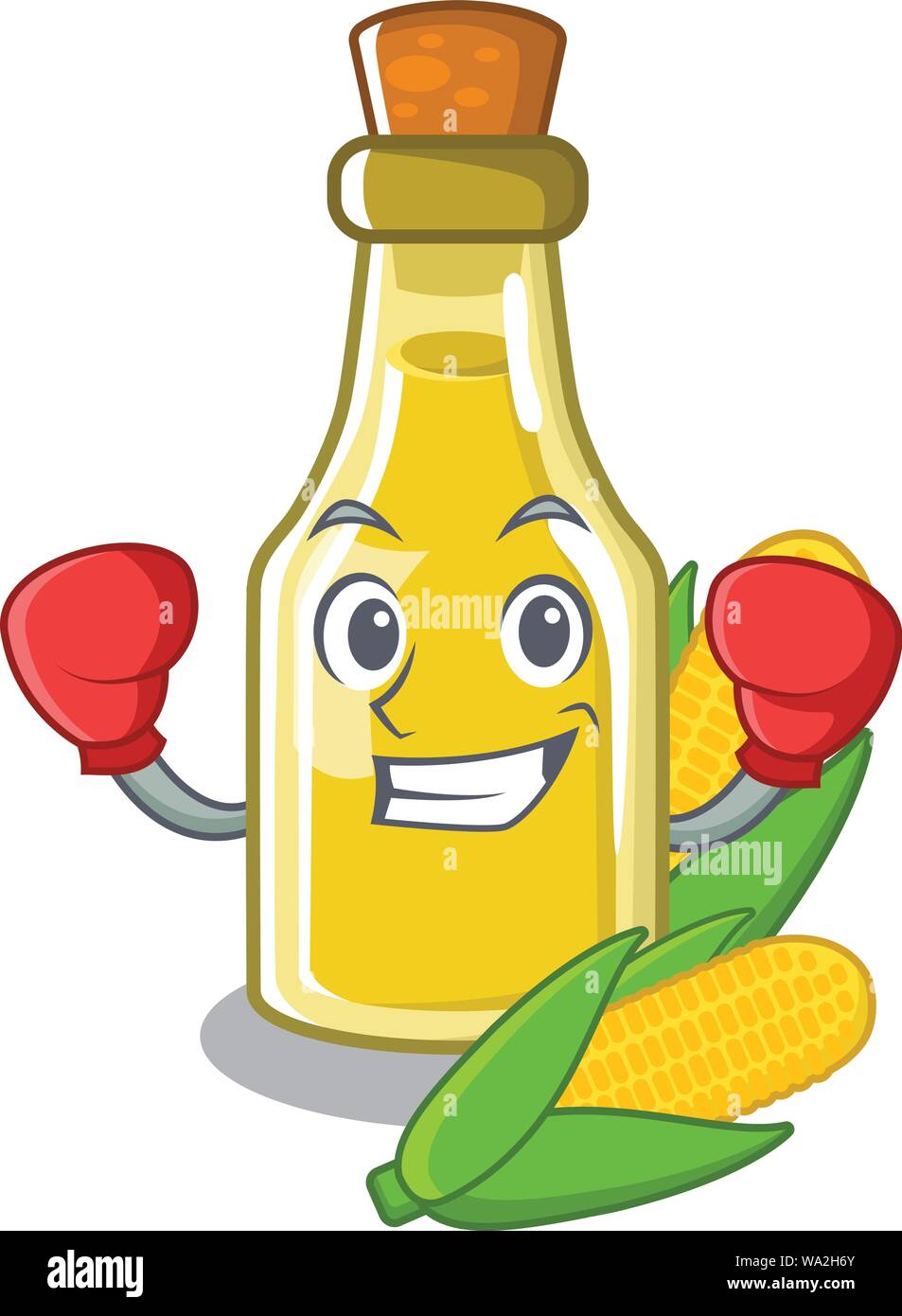 Boxing corn oil in a cartoon bowl Stock Vector Image & Art - Alamy