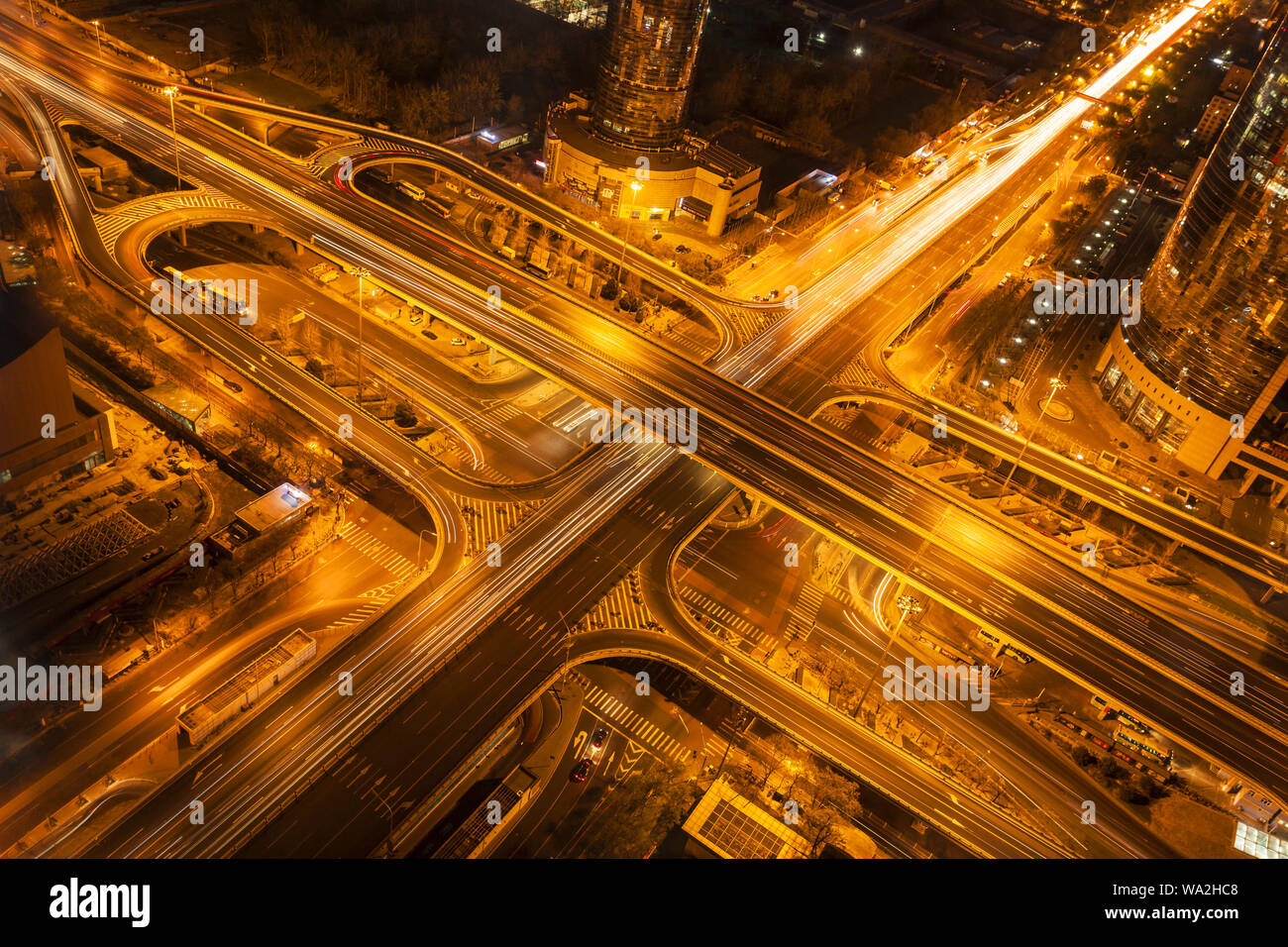 Beijing CBD areas at night Stock Photo - Alamy