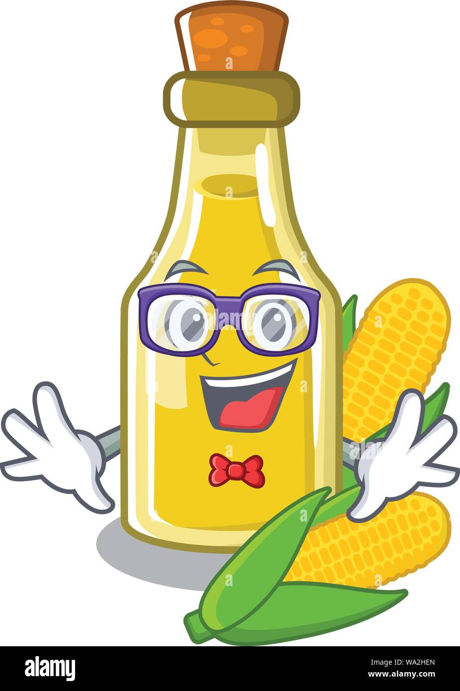 Geek corn oil put into cartoon bottle Stock Vector Image & Art - Alamy