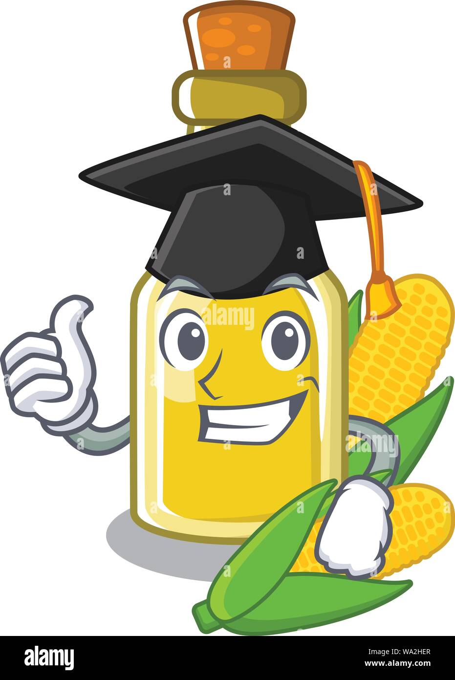 Graduation corn oil put into cartoon bottle Stock Vector Image & Art ...