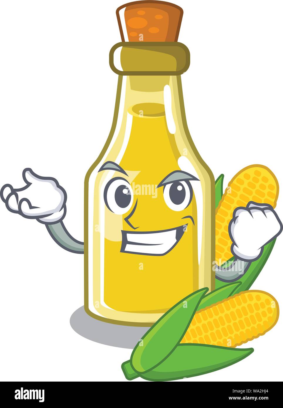 Successful corn oil put into cartoon bottle Stock Vector Image & Art ...
