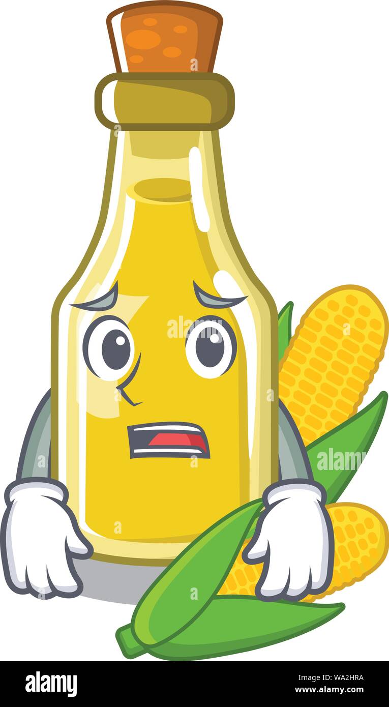 Afraid corn oil isolated in the mascot Stock Vector Image & Art - Alamy