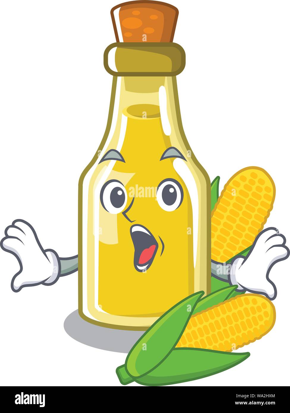 Surprised corn oil isolated in the mascot Stock Vector Image & Art - Alamy