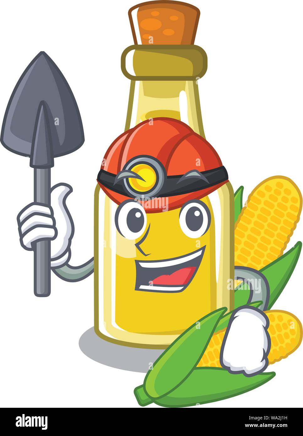Miner corn oil isolated in the mascot Stock Vector Image & Art - Alamy