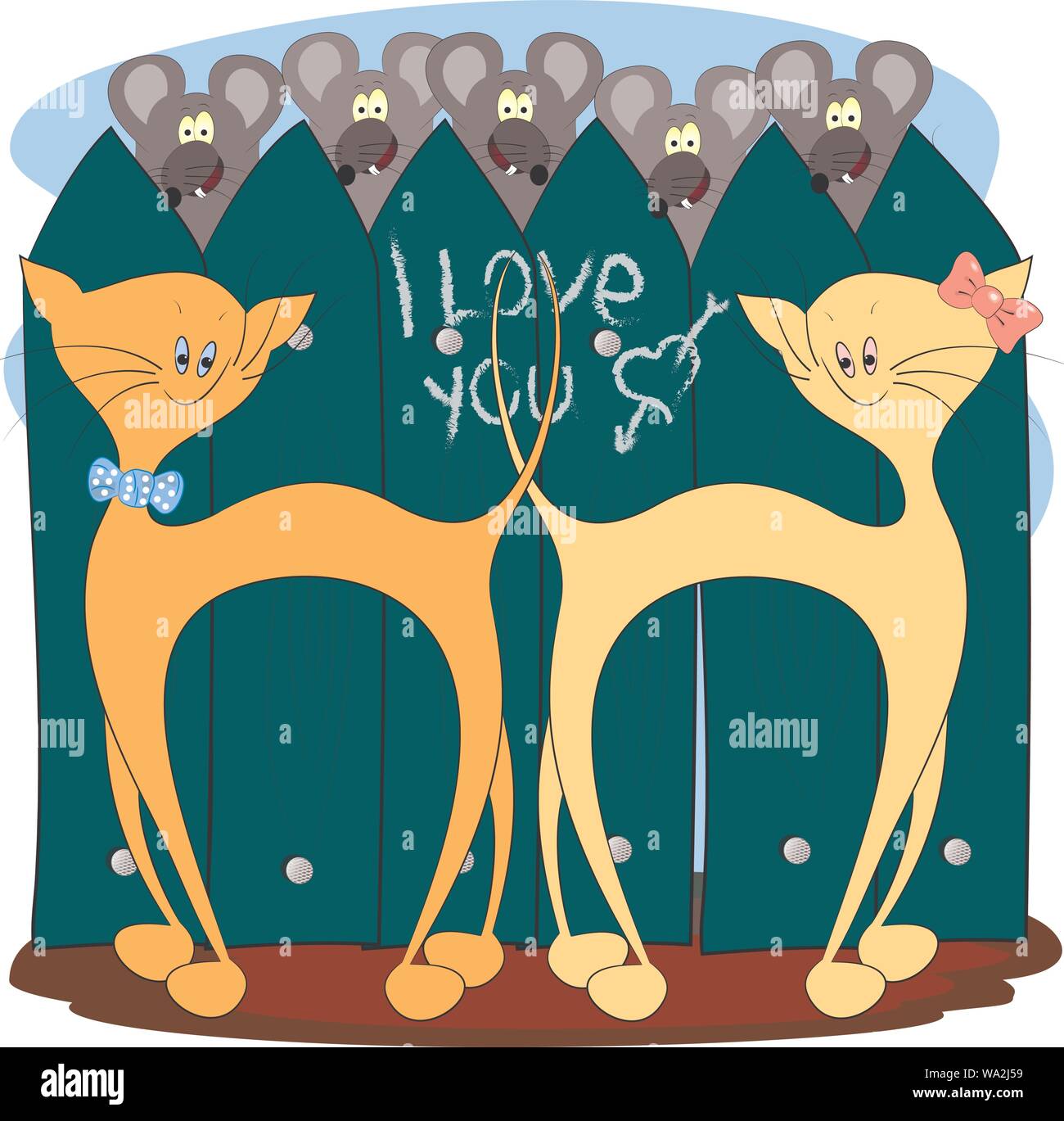 Two cartoon cats hi-res stock photography and images - Alamy