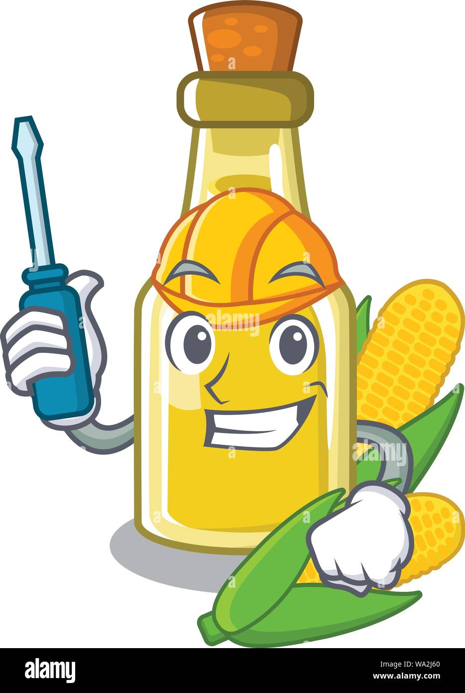 Automotive corn oil in the character shape Stock Vector Image & Art - Alamy