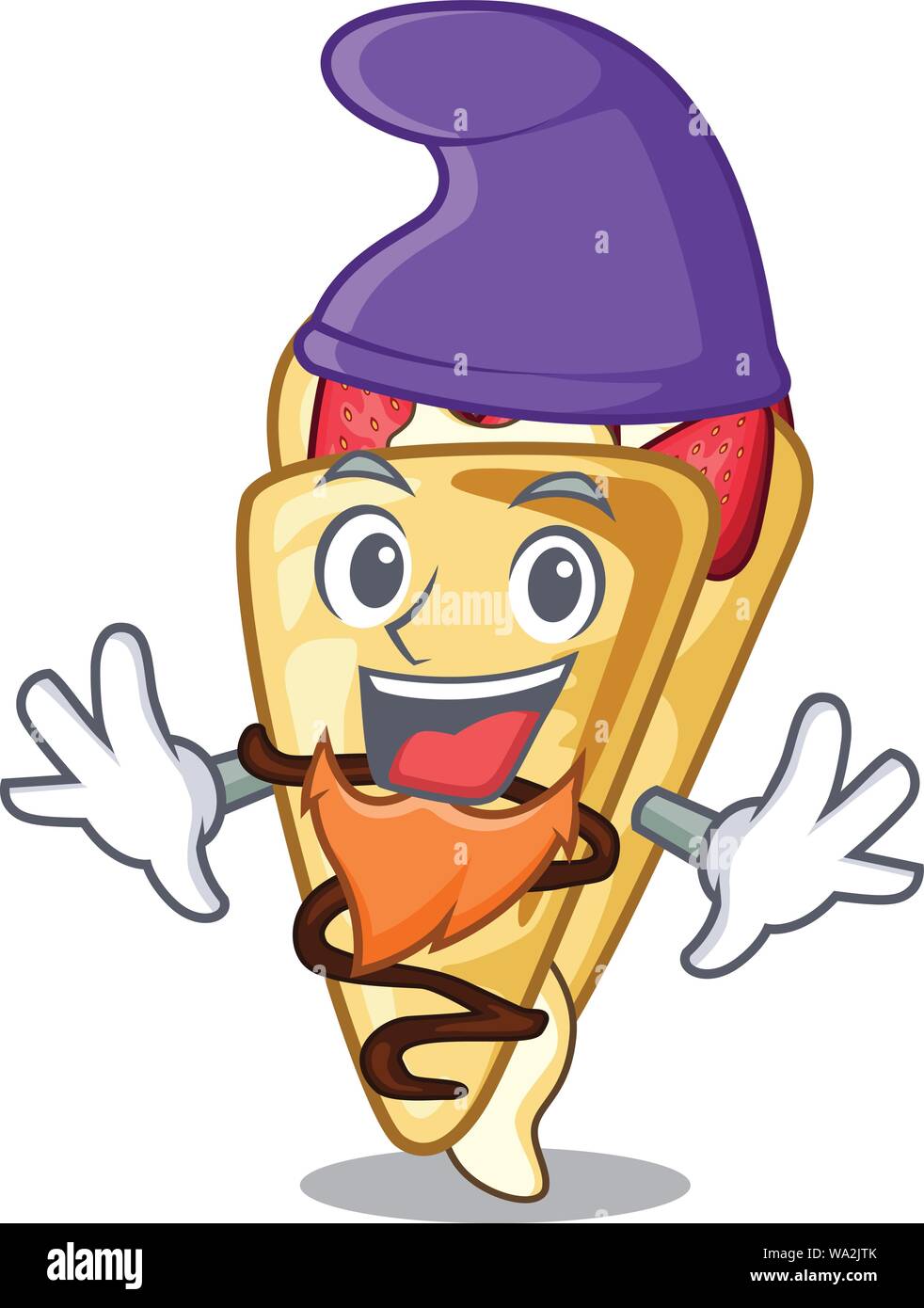 Elf cartoon crepe cooked in frying pan Stock Vector Image & Art - Alamy